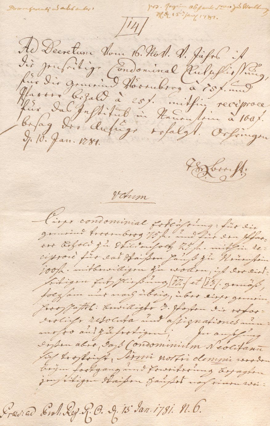 Die Verrenberger Kirche, Schule und Rathaus - Heute Verwaltungsgebäude